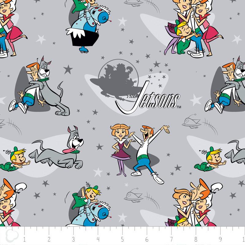 The Jetsons Family Love in Grey Fabric by Camelot – Frumble Fabrics