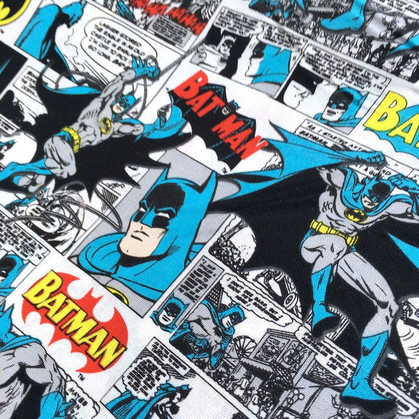 Quilting Cotton - DC Heroes & Heroines - Batman Comic Strip White (Per ...
