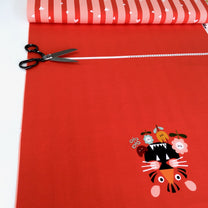 The Red Lion 75cm Panel - Cotton French Terry - Red – Frumble Fabrics