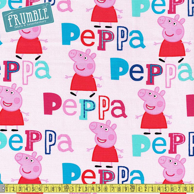 Peppa Pig Main Pink Fabric by Springs Creative – Frumble Fabrics