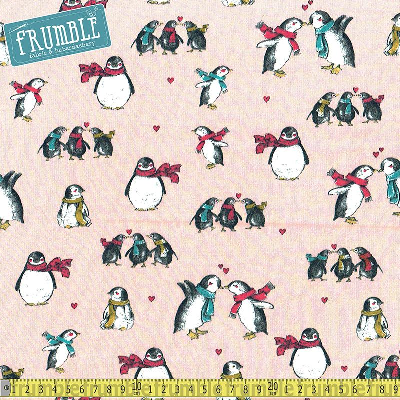 Polar Penguins Pink Terry Jersey Print Fabric by Various – Frumble Fabrics