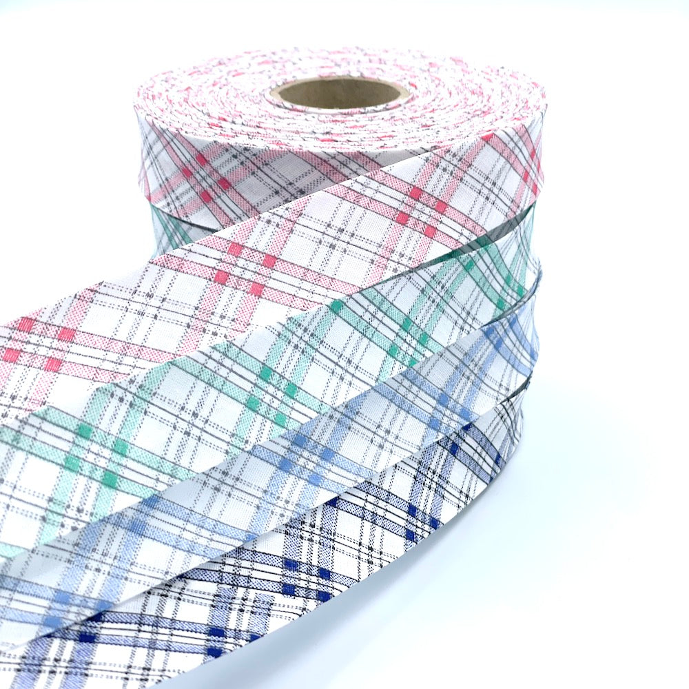 25mm Tartan Check Bias Binding – Frumble Fabrics